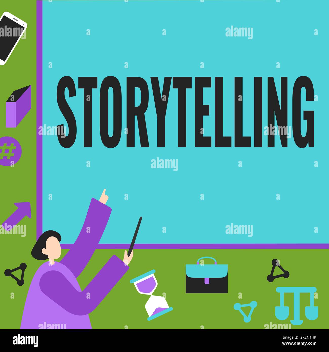 Writing displaying text Storytelling. Business overview social and ...