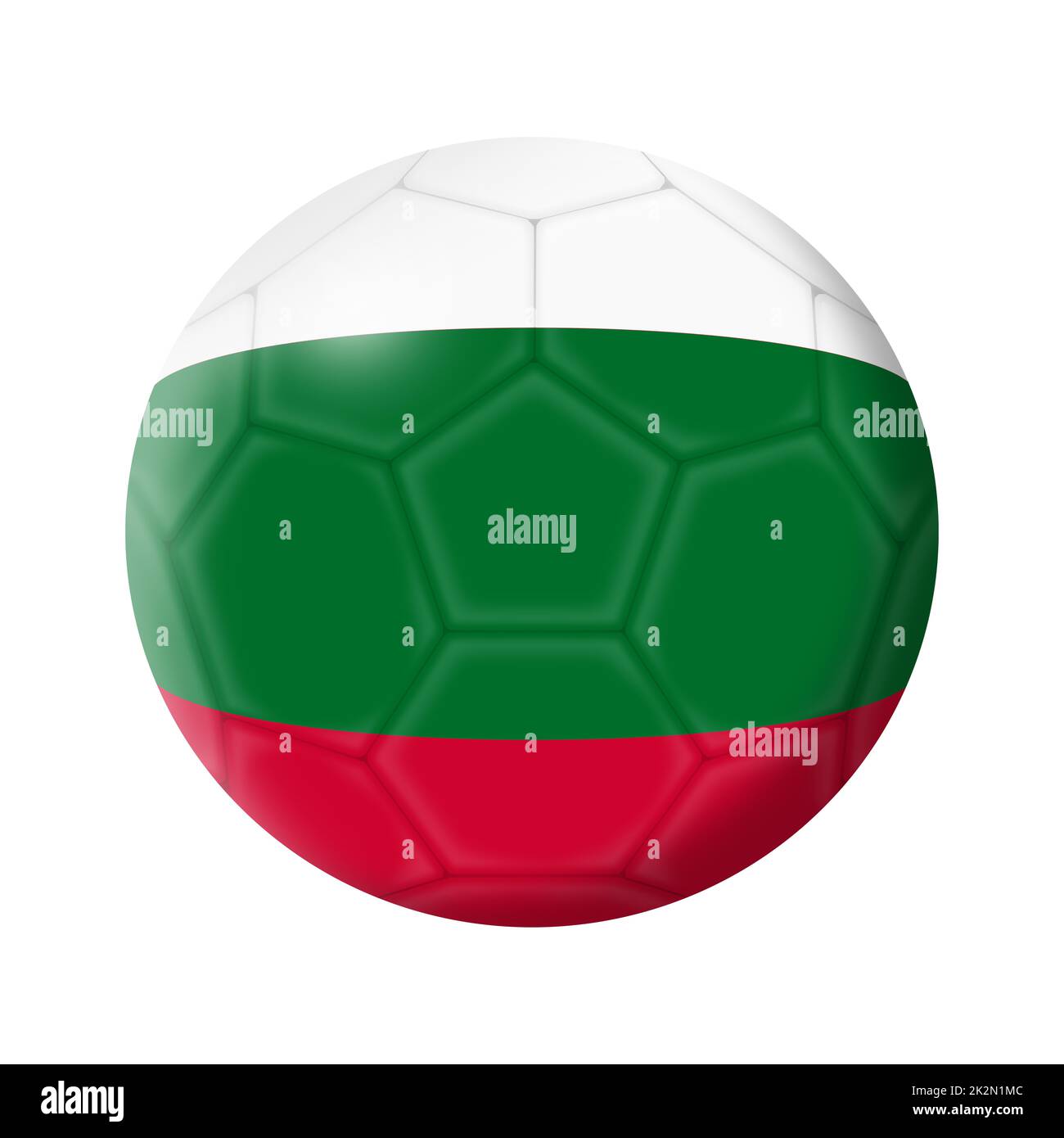 Bulgaria soccer ball football 3d illustration isolated on white with ...