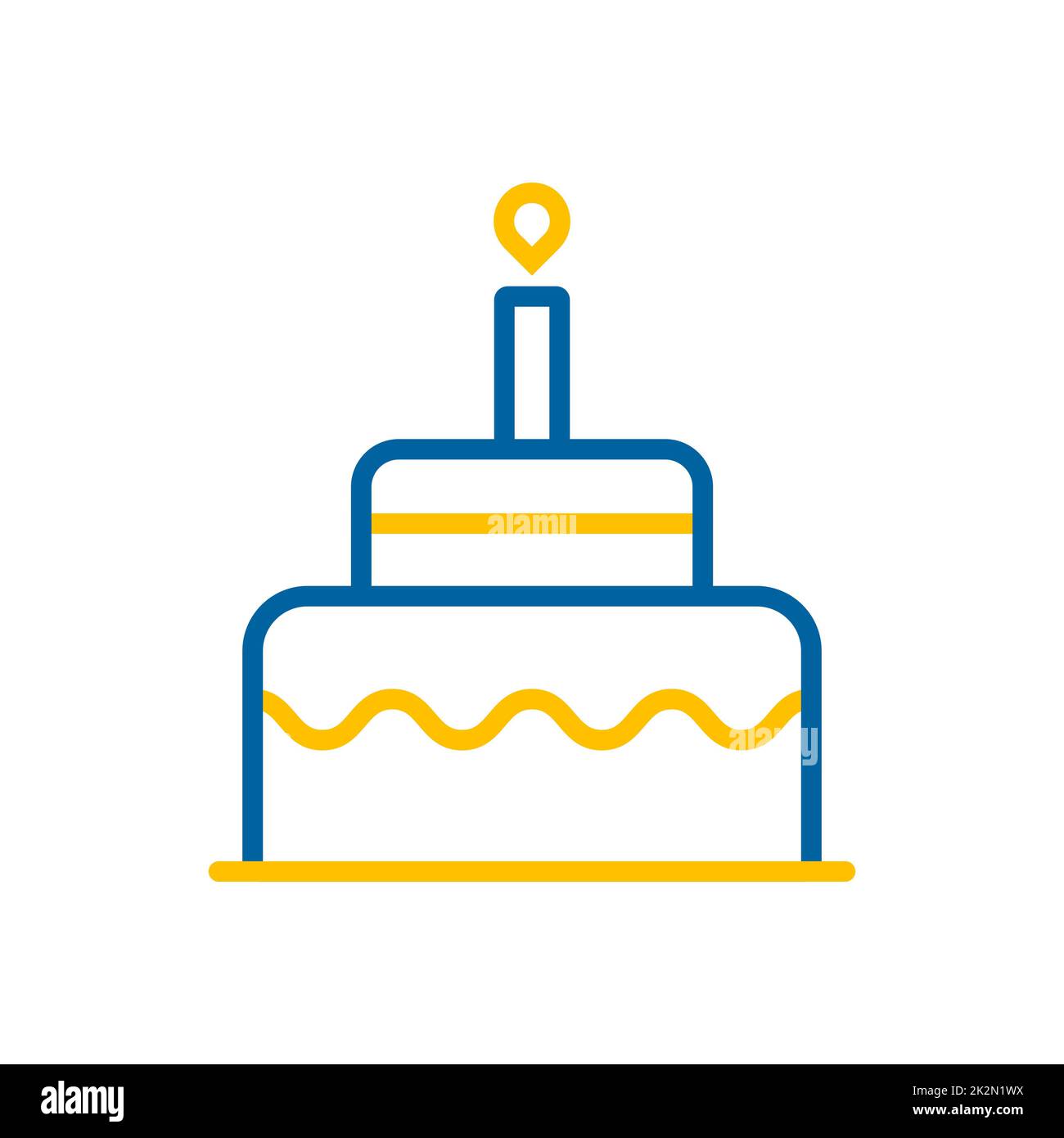 Birthday cake vector isolated icon Stock Photo - Alamy Birthday cake vector isolated icon Stock Photo - Alamy