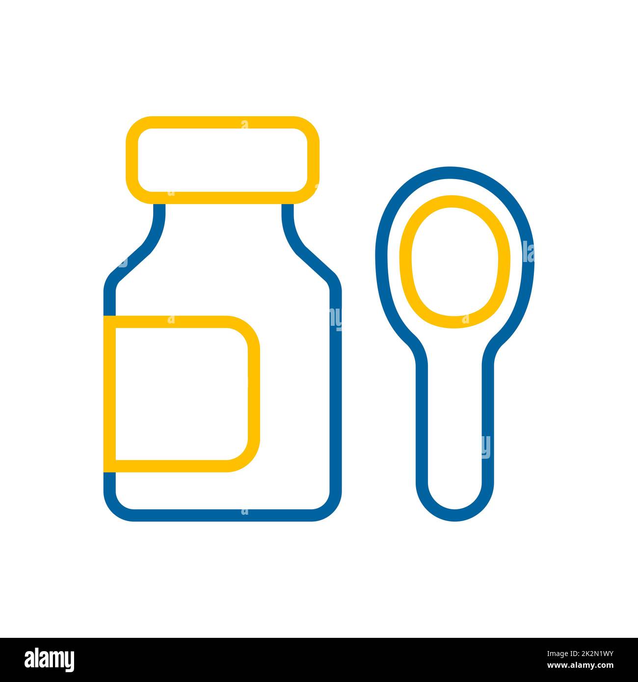 Syrup medicine bottle isolated vector icon Stock Photo - Alamy