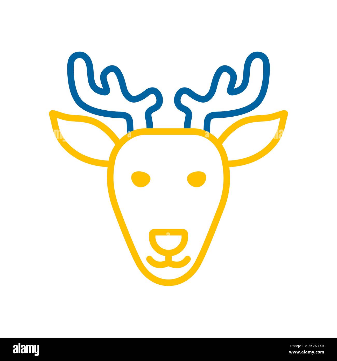 Deer icon. Animal head vector illustration Stock Photo - Alamy