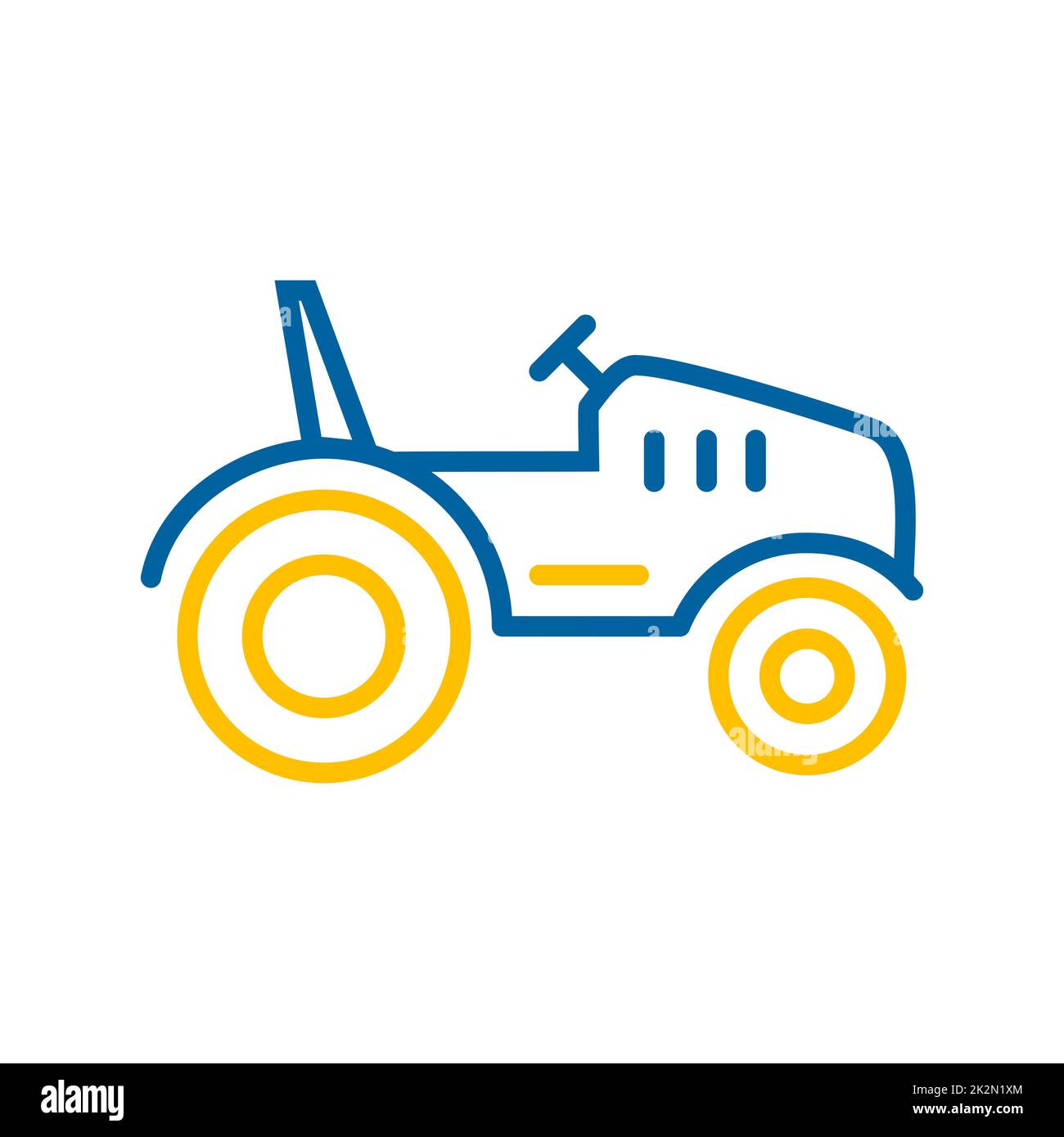 Tractor icon flat sign Cut Out Stock Images & Pictures - Alamy