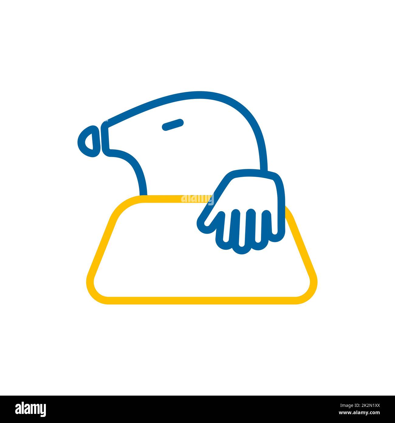 Mole isolated icon for garden craft Stock Photo - Alamy