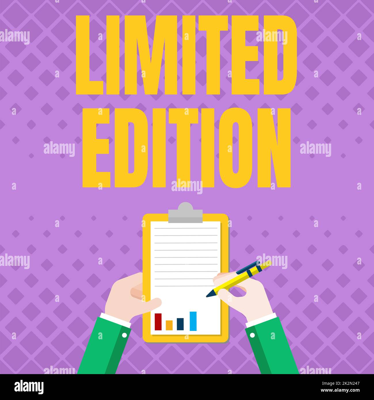 Hand writing sign Limited Edition. Concept meaning Work of something ...