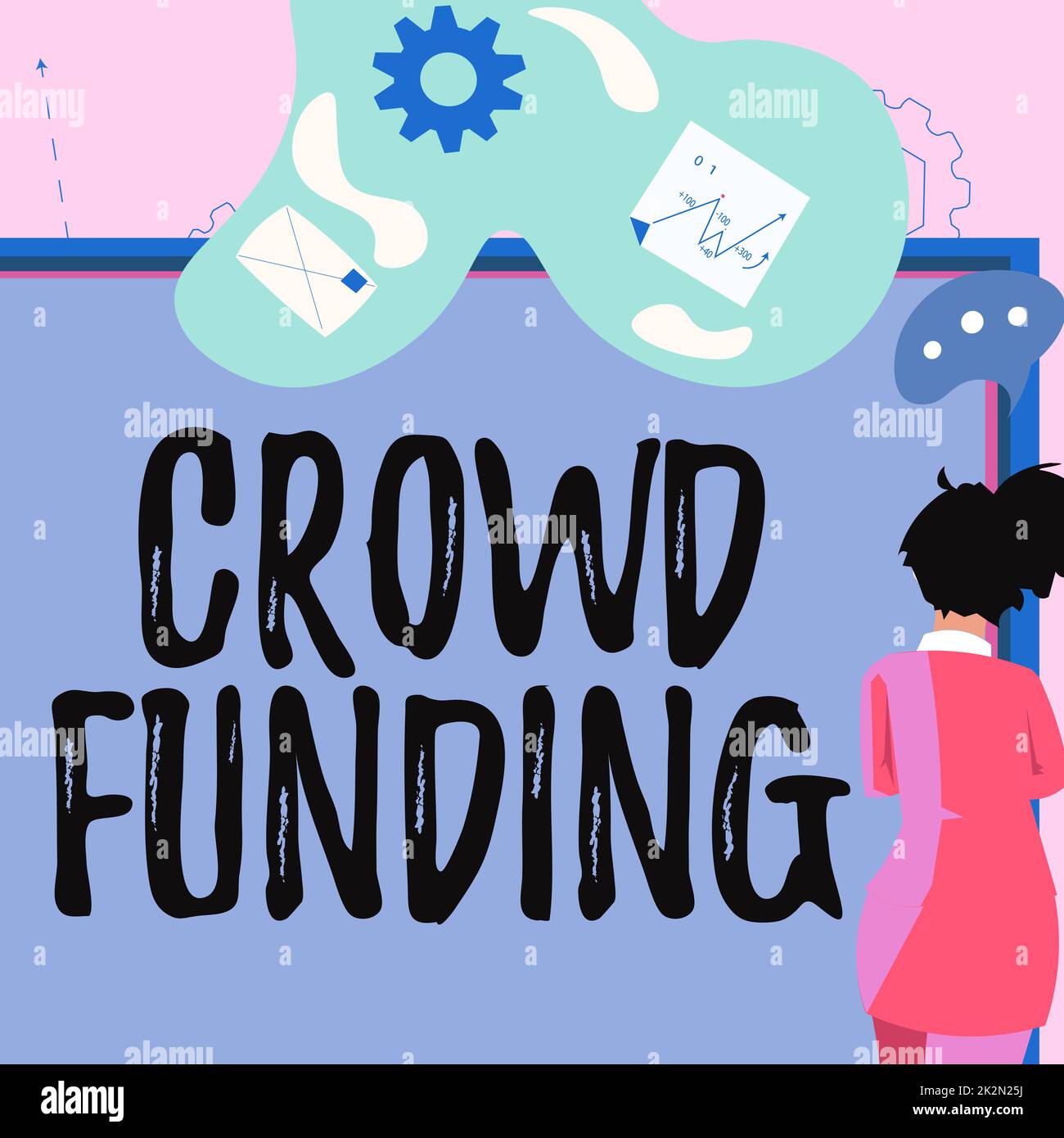 Text sign showing Crowd Funding. Internet Concept Fundraising ...
