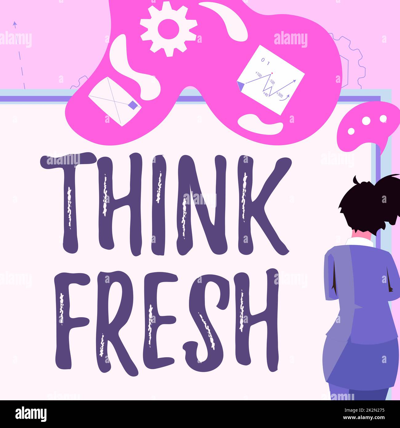 Inspiration showing sign Think Fresh. Word Written on Thinking on ...