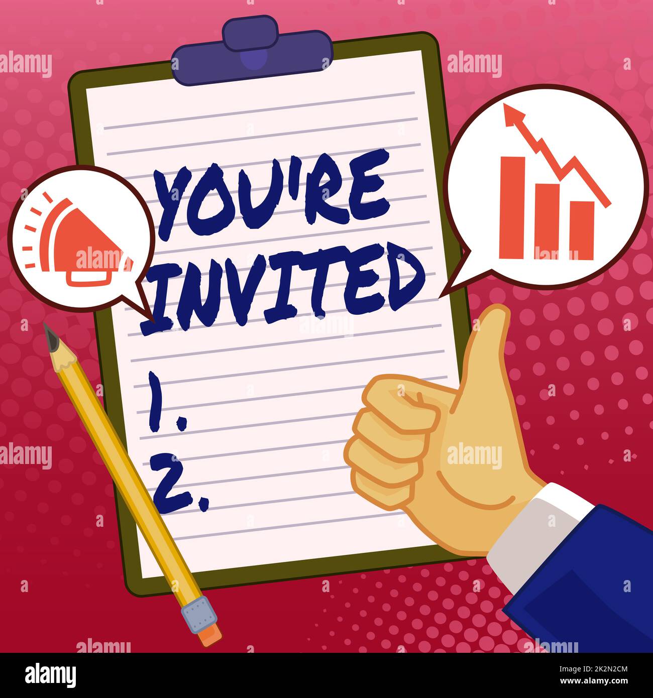 Conceptual display You Re Invited. Word for Please join us in our ...