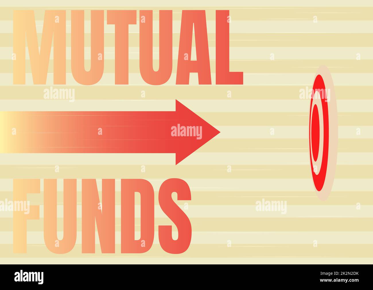 Conceptual caption Mutual Funds. Business showcase An investment ...