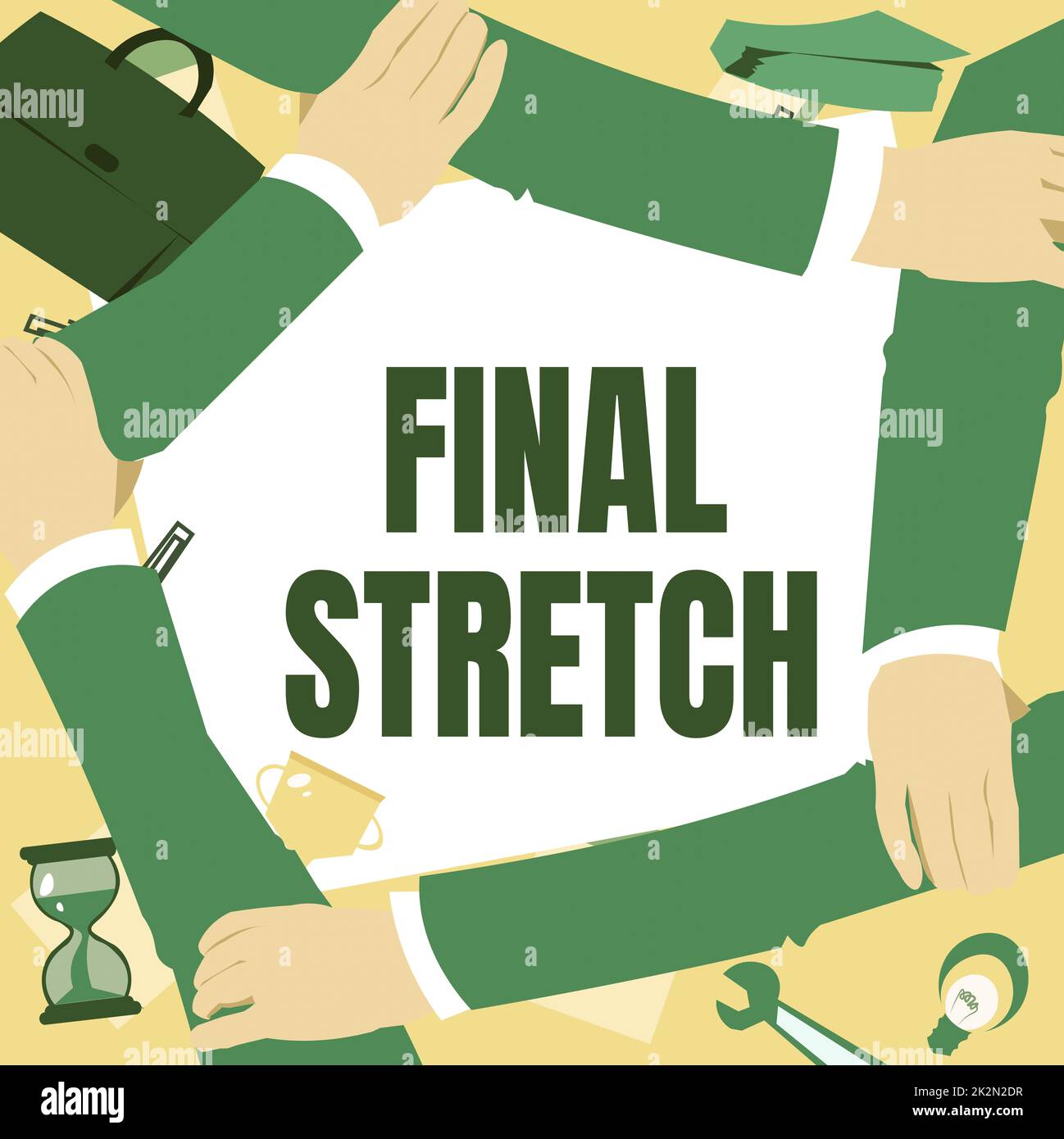 Text sign showing Final Stretch. Conceptual photo Last Leg Concluding ...