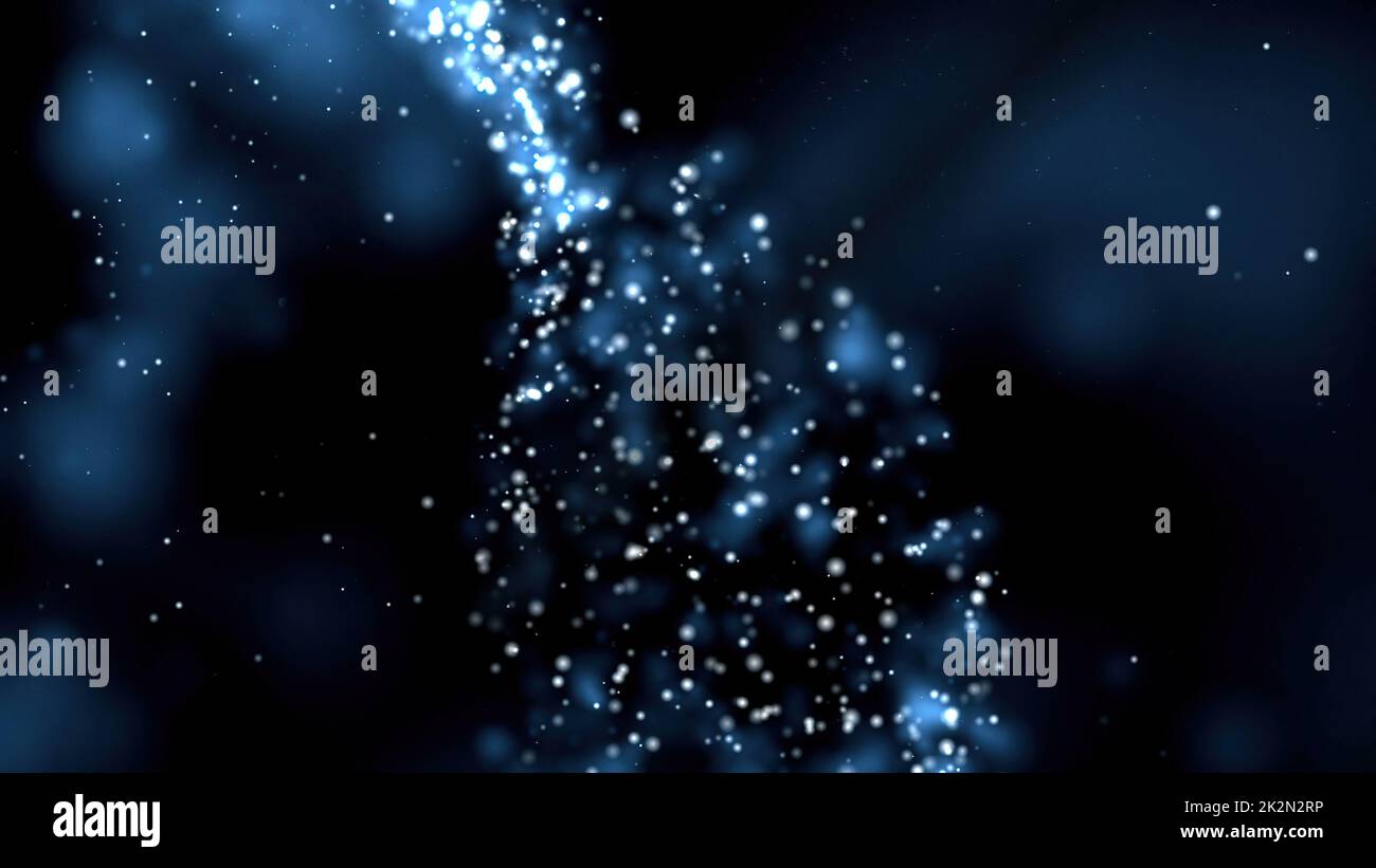 Blue Light Stripe And Particles Stock Photo - Alamy