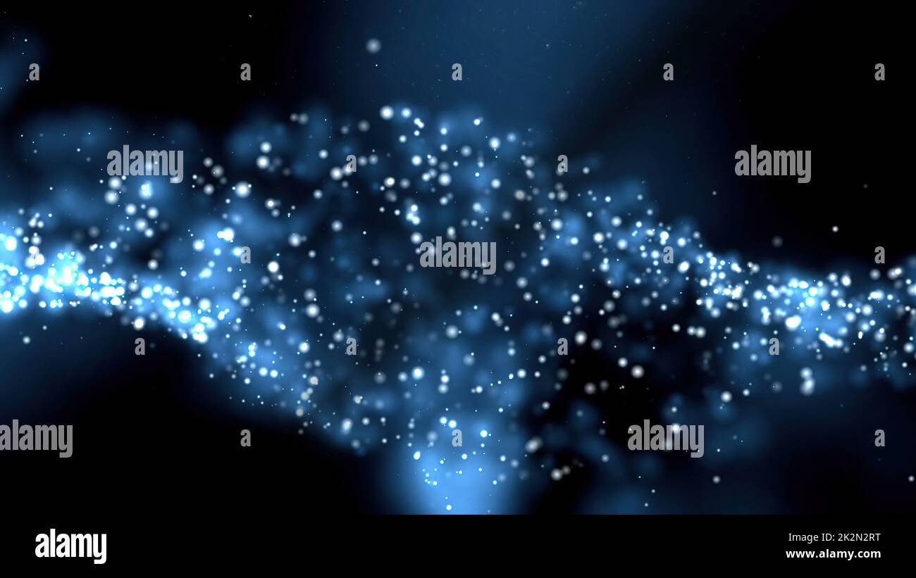 Blue Light Stripe And Particles Stock Photo - Alamy