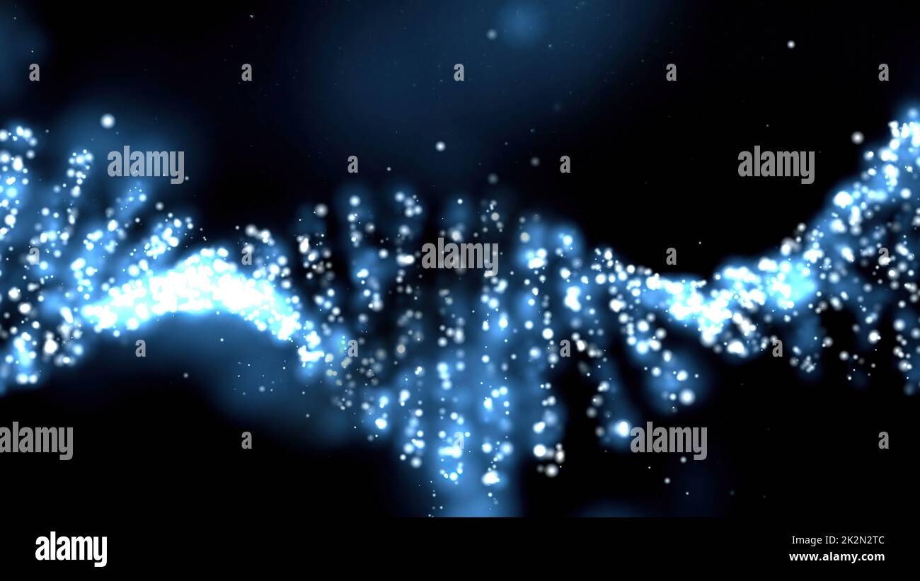 Dna Helix Rotating Molecules On Blue Background Stock Photo - Alamy