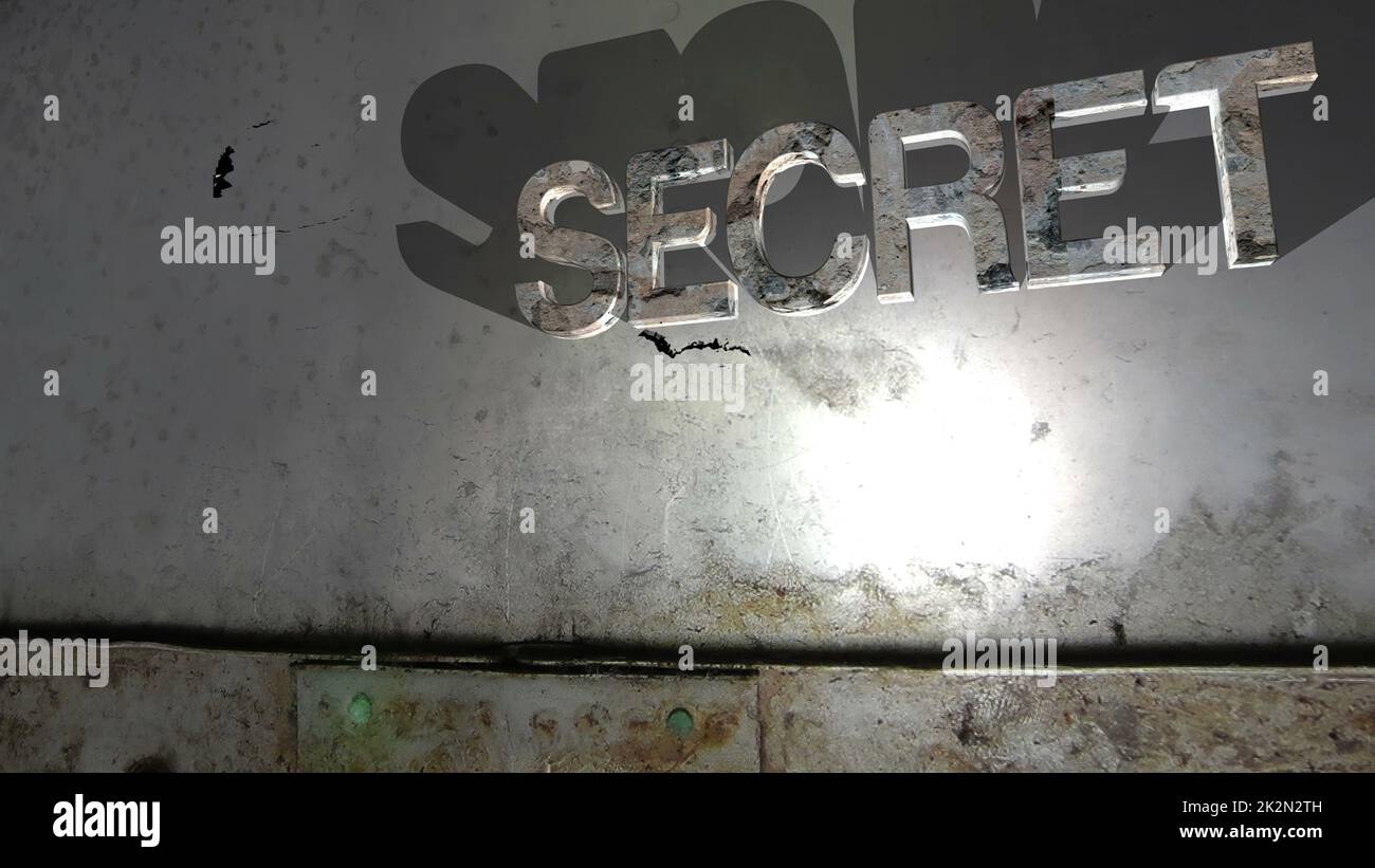 Grunge secret text on the wall Stock Photo - Alamy