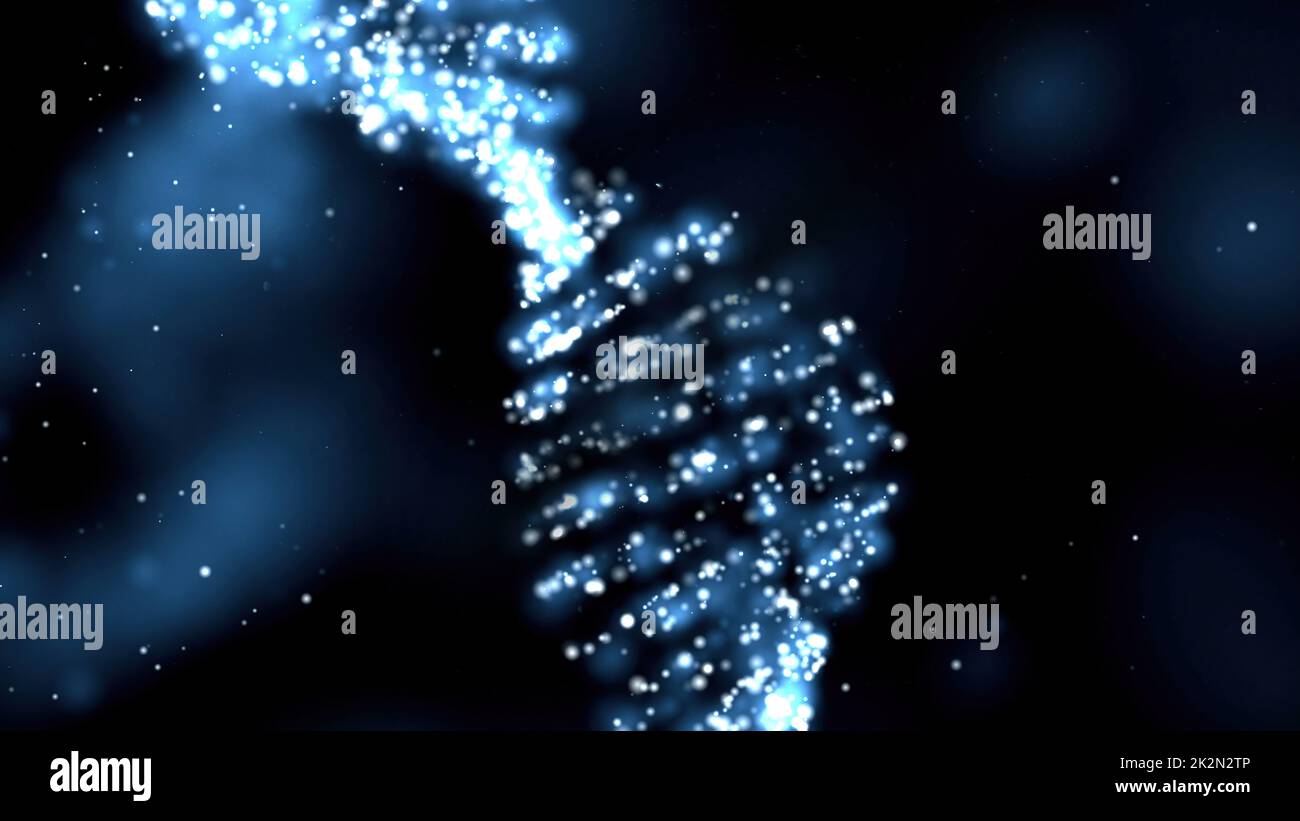Dna Helix Rotating Molecules On Blue Background Stock Photo - Alamy