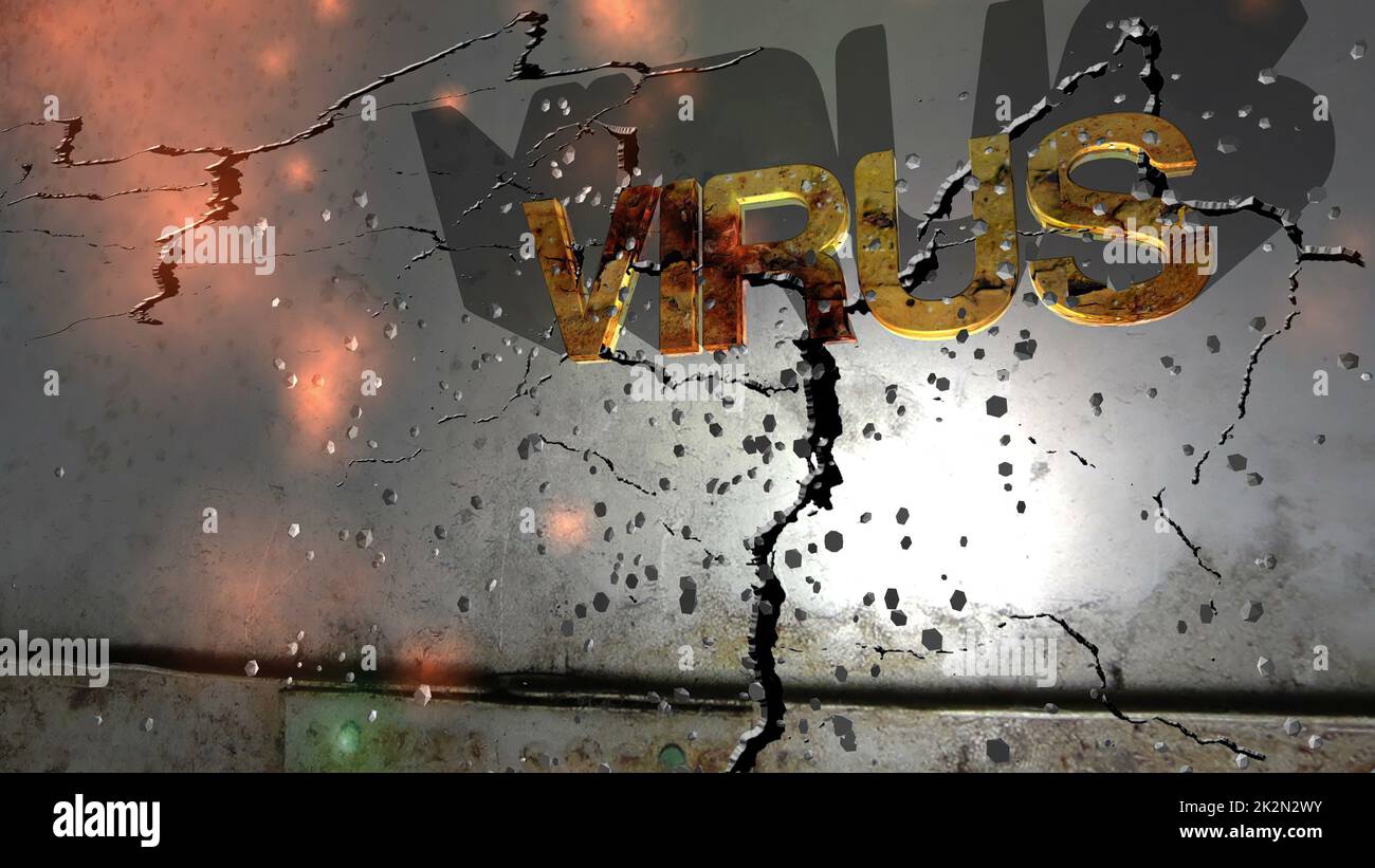 Grunge virus text falling concept hi-res stock photography and images ...