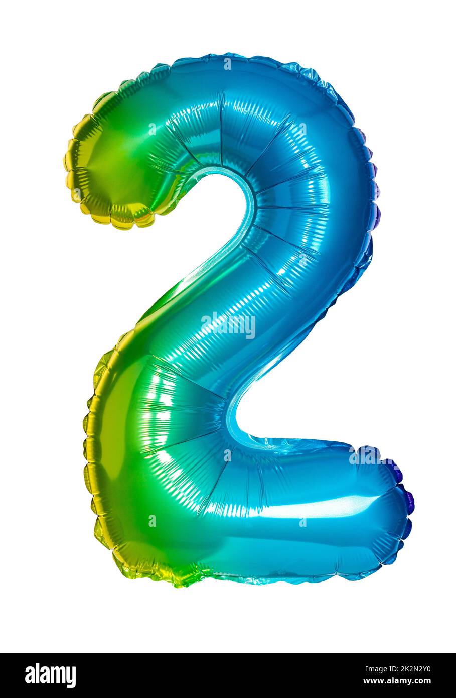 iridescent number two balloon isolated Stock Photo - Alamy