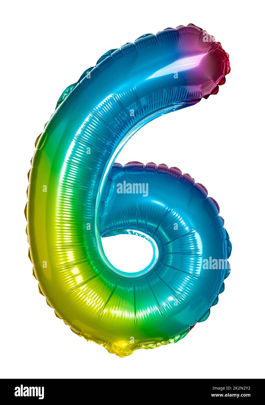 number six iridescent balloon Stock Photo - Alamy