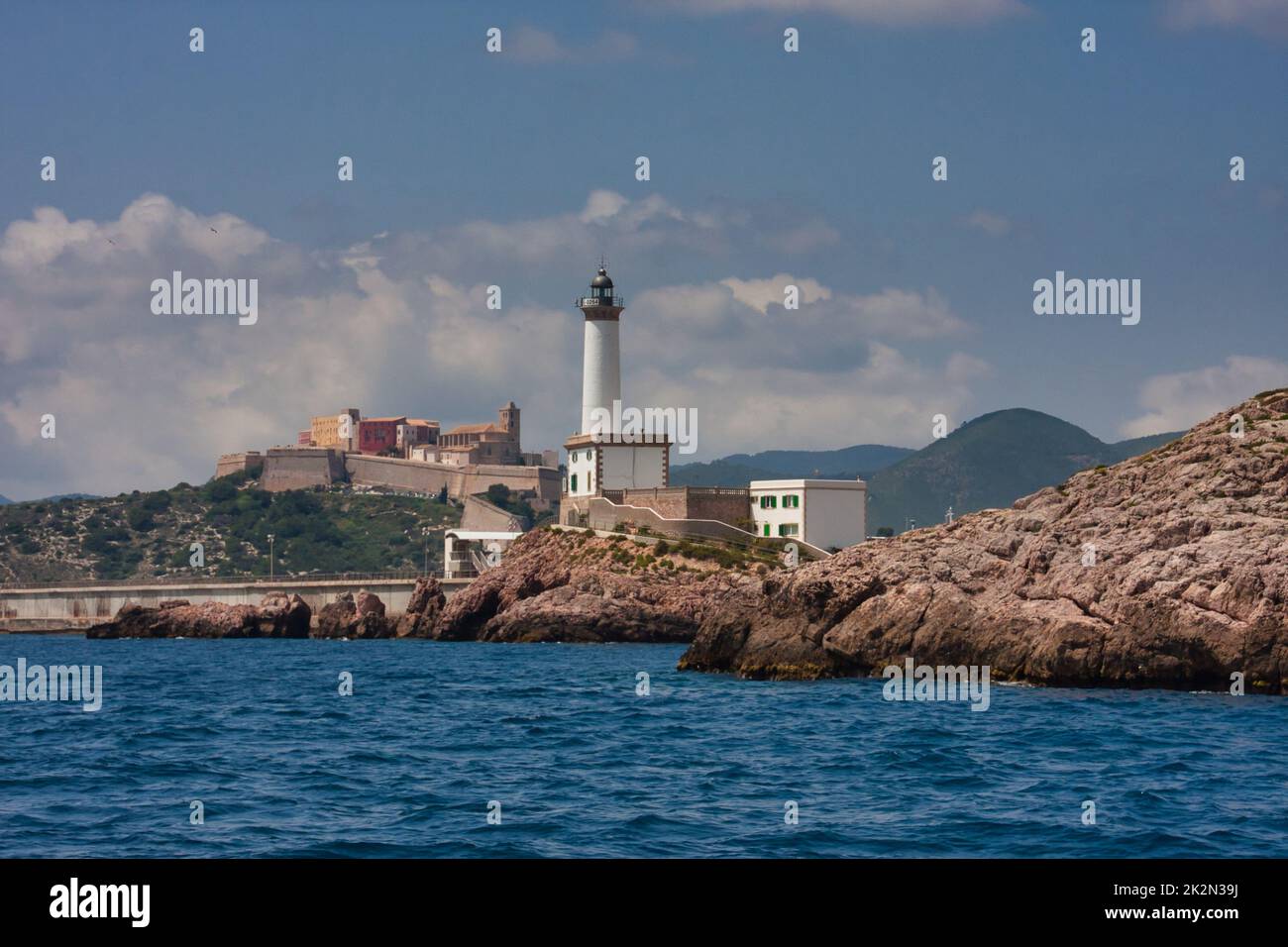 Ibiza Castle and Lighthouse Stock Photo - Alamy