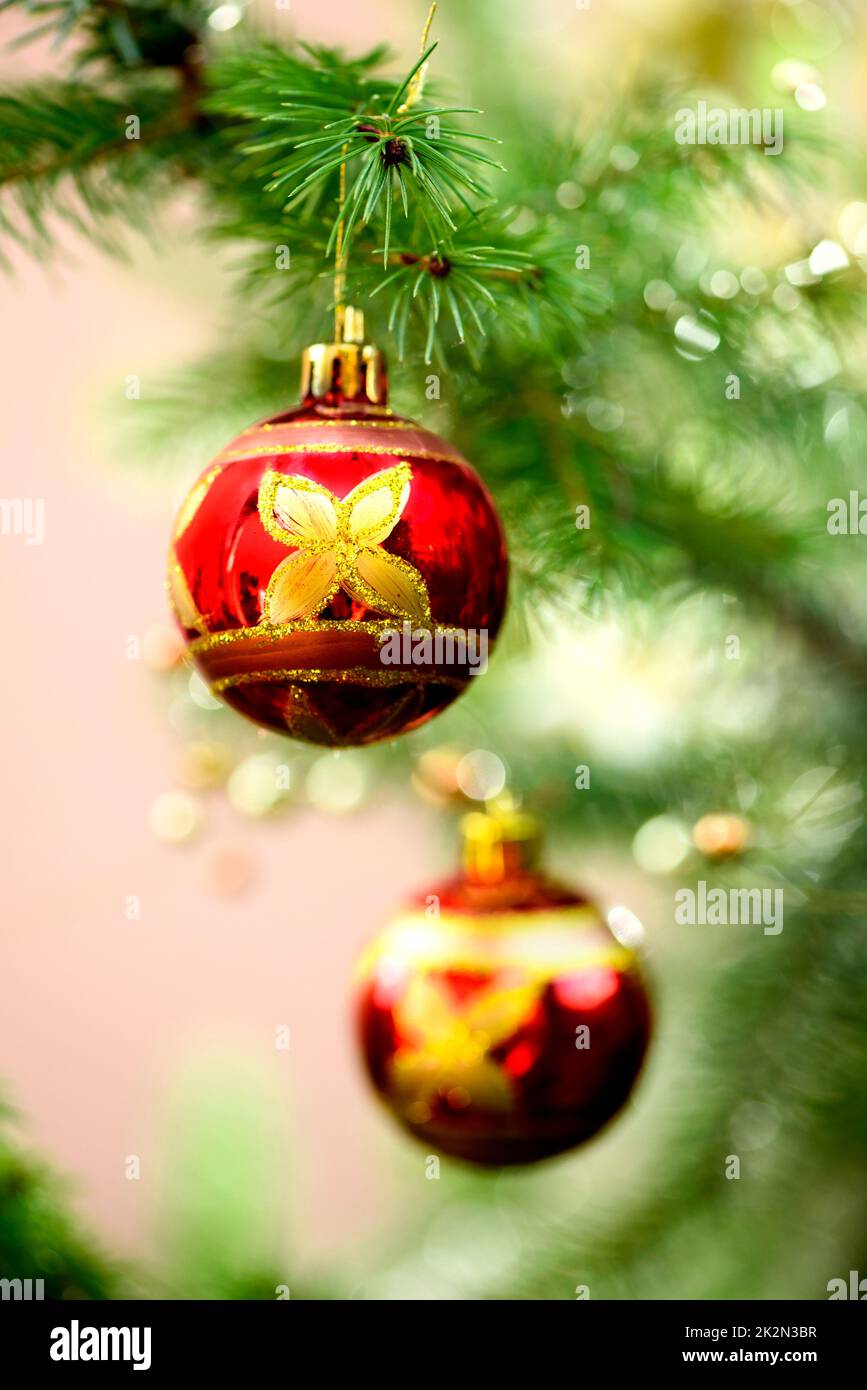 Pine tree and ornaments hi-res stock photography and images - Alamy