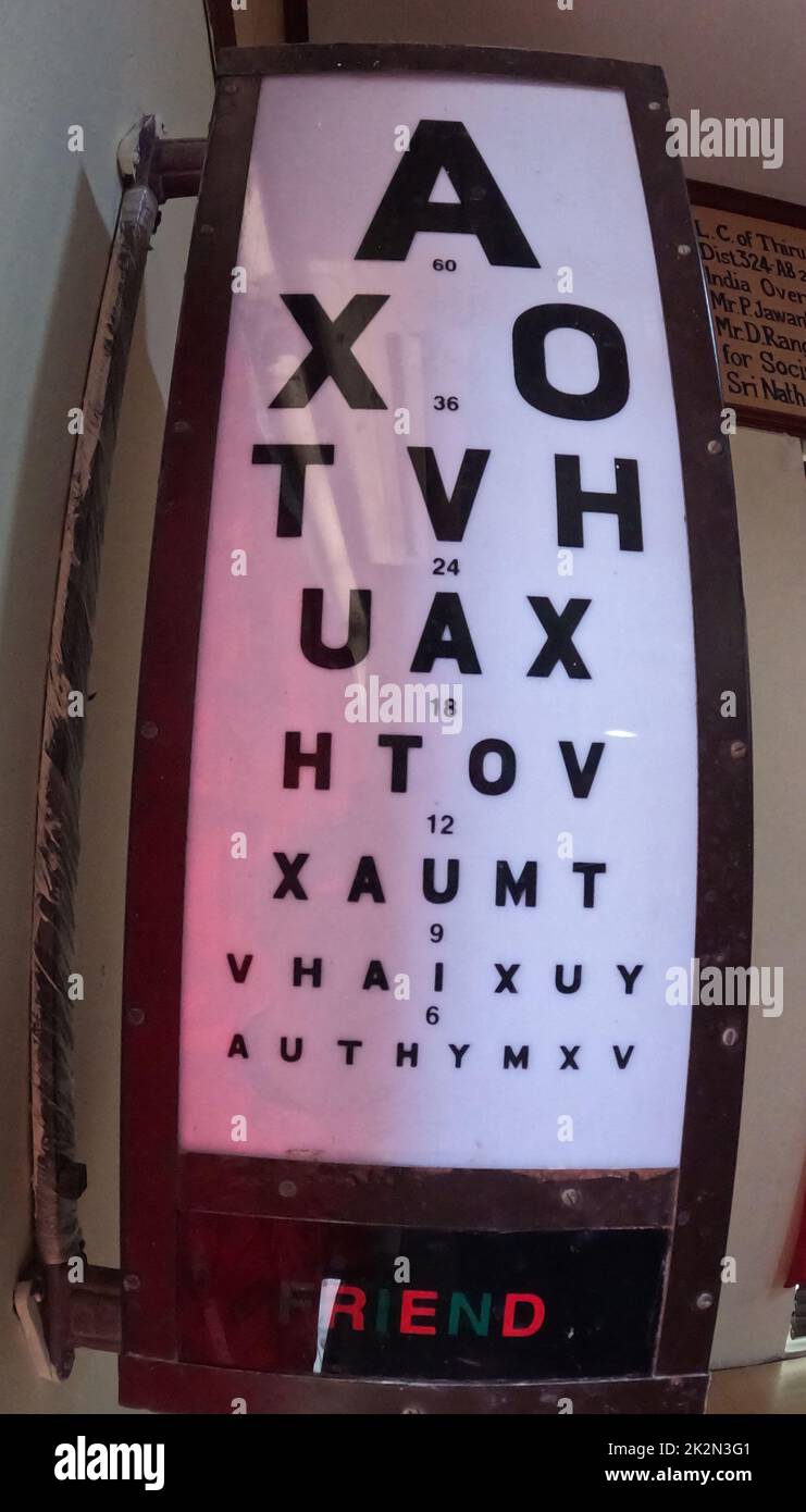 Eye test board hi-res stock photography and images - Alamy