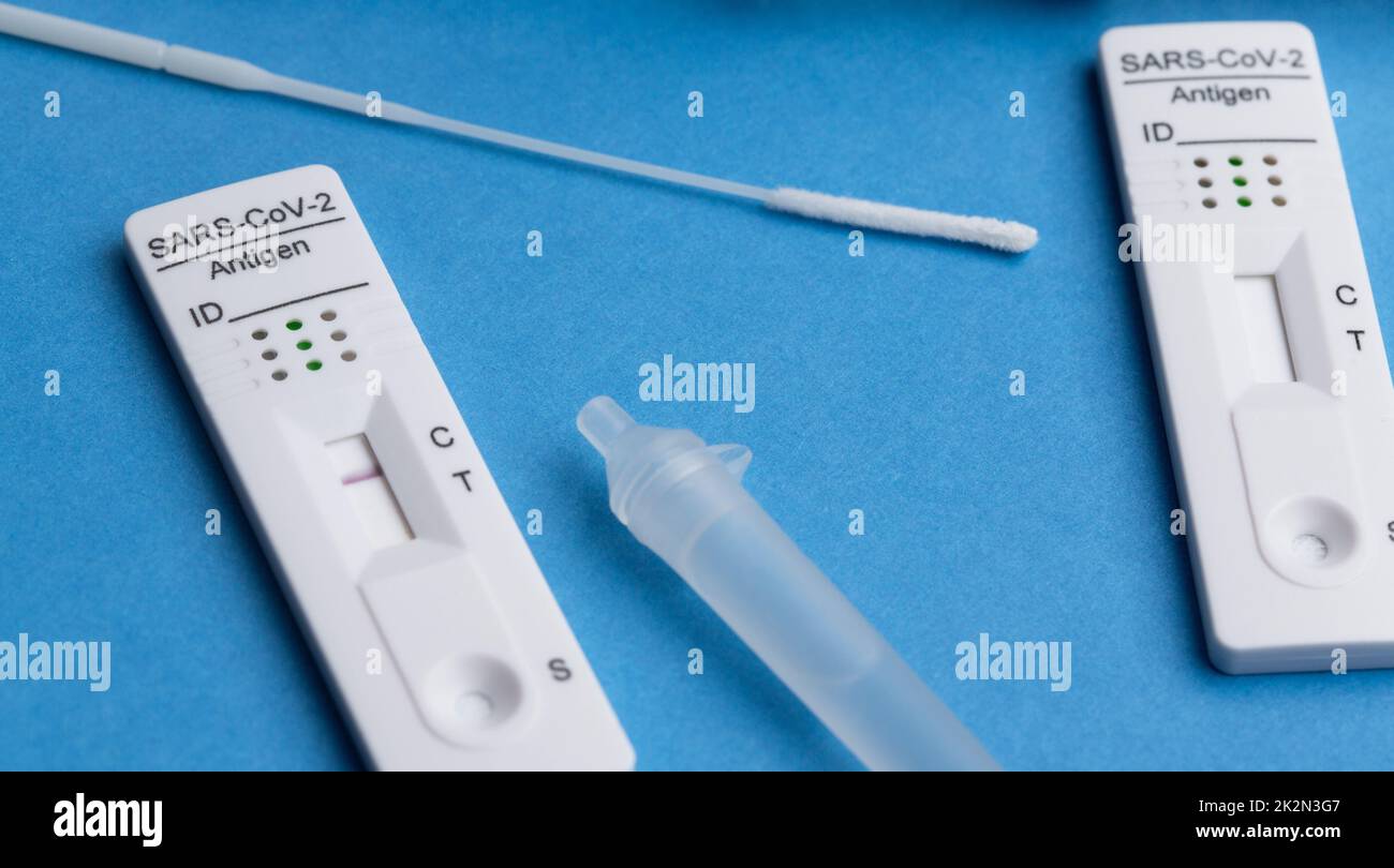 Negative test result by using rapid test device for COVID-19 Stock ...