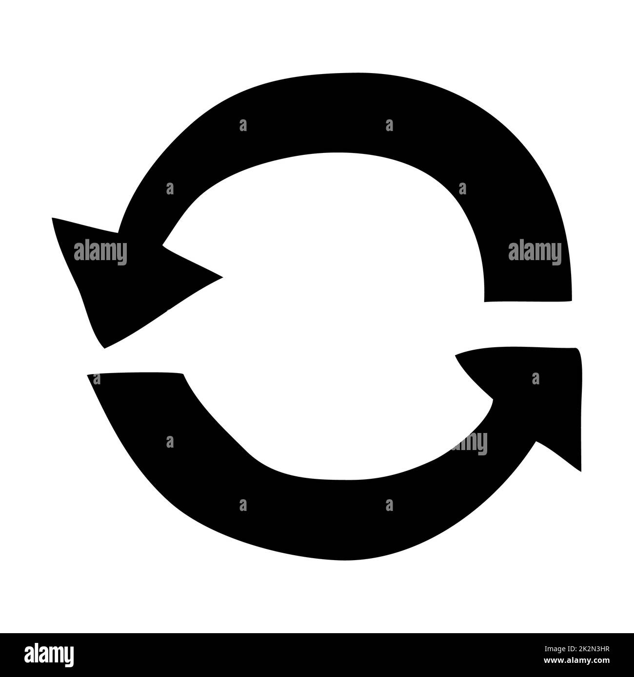 Doodle round arrows symbol hand drawn with thin line Stock Photo - Alamy