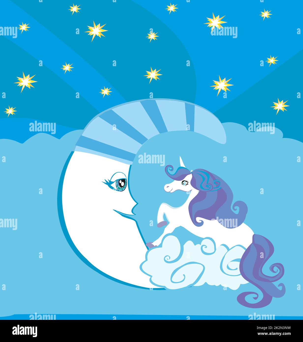 Cute star moon icon hi-res stock photography and images - Alamy