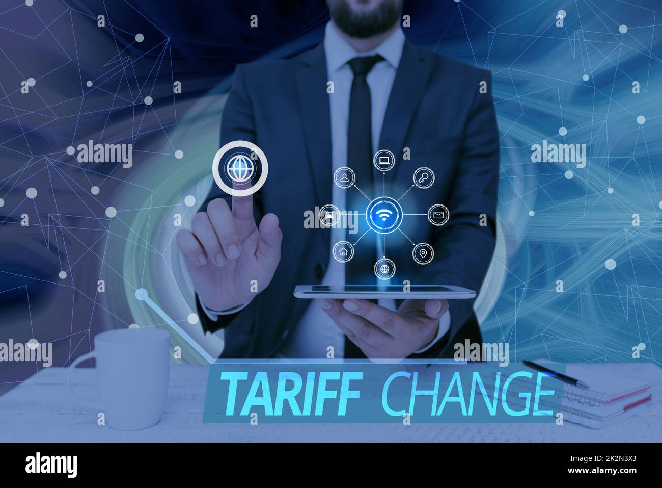 Sign displaying Tariff Change. Business approach Amendment of Import ...