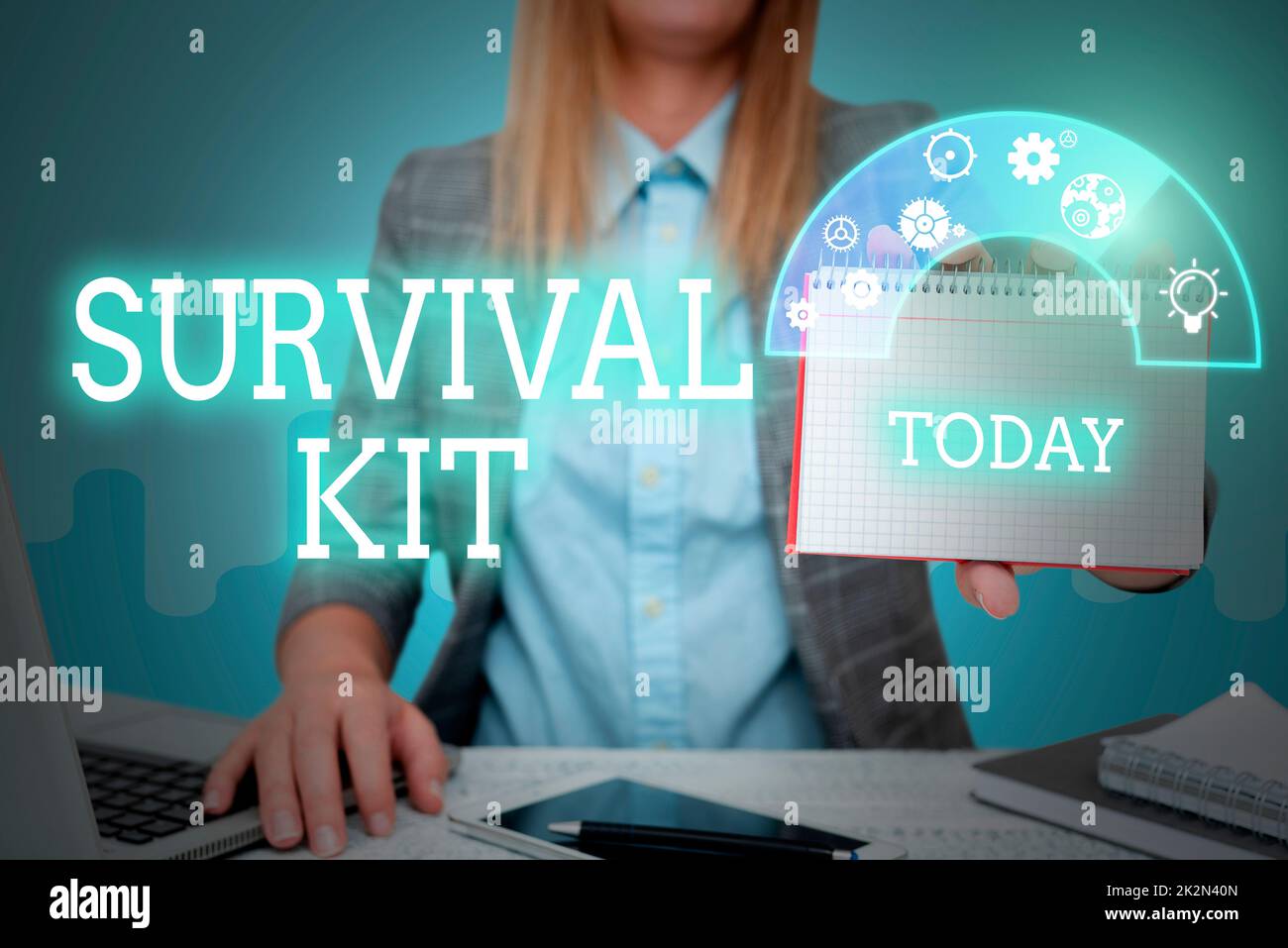 Inspiration showing sign Survival Kit. Word for Emergency Equipment ...