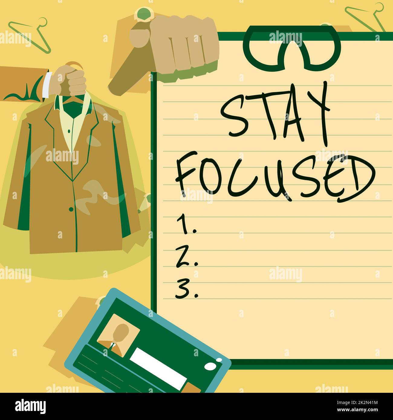 Text sign showing Stay Focused. Business overview Be attentive ...