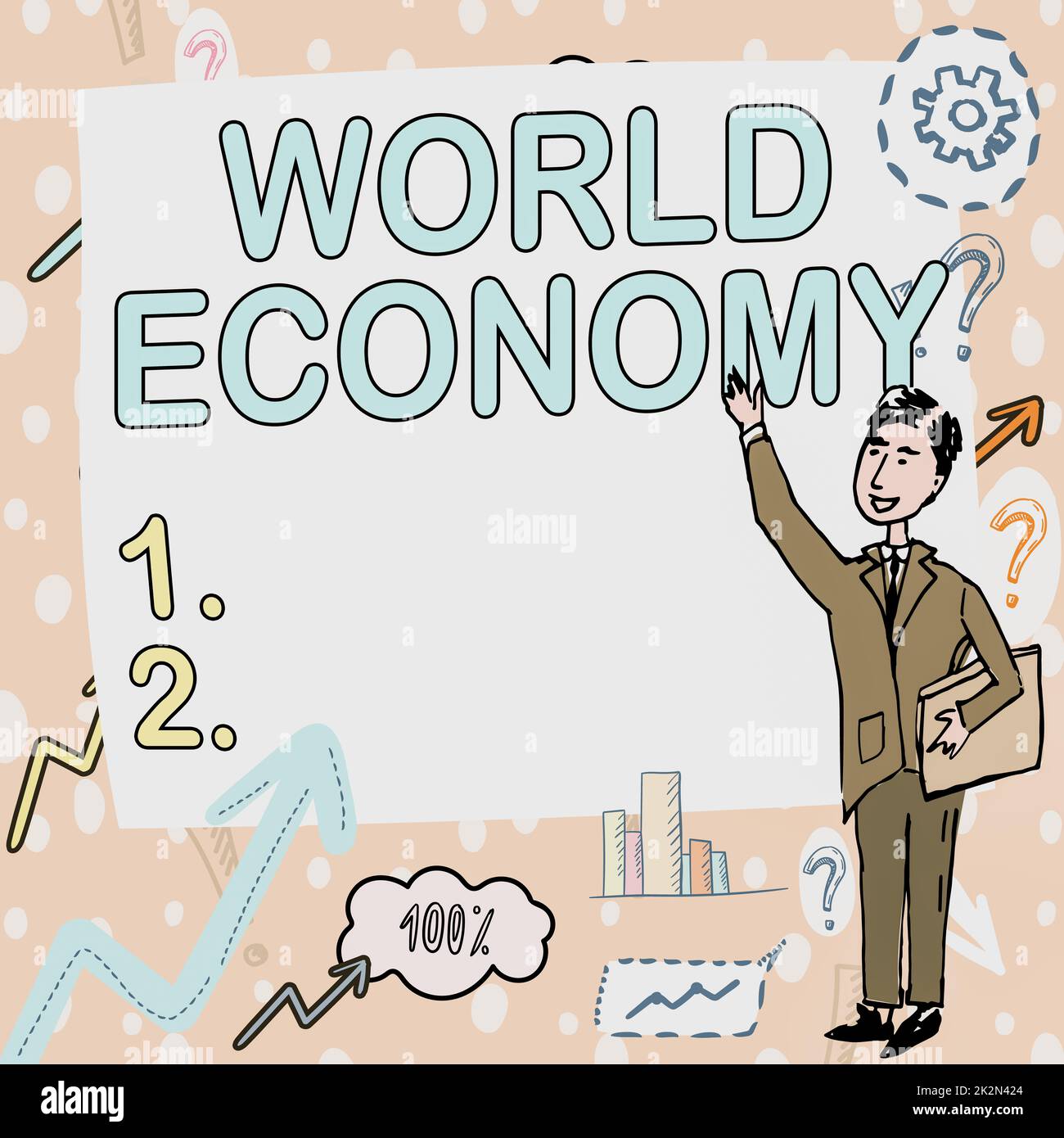 Handwriting text World Economy. Business showcase Global Worldwide ...