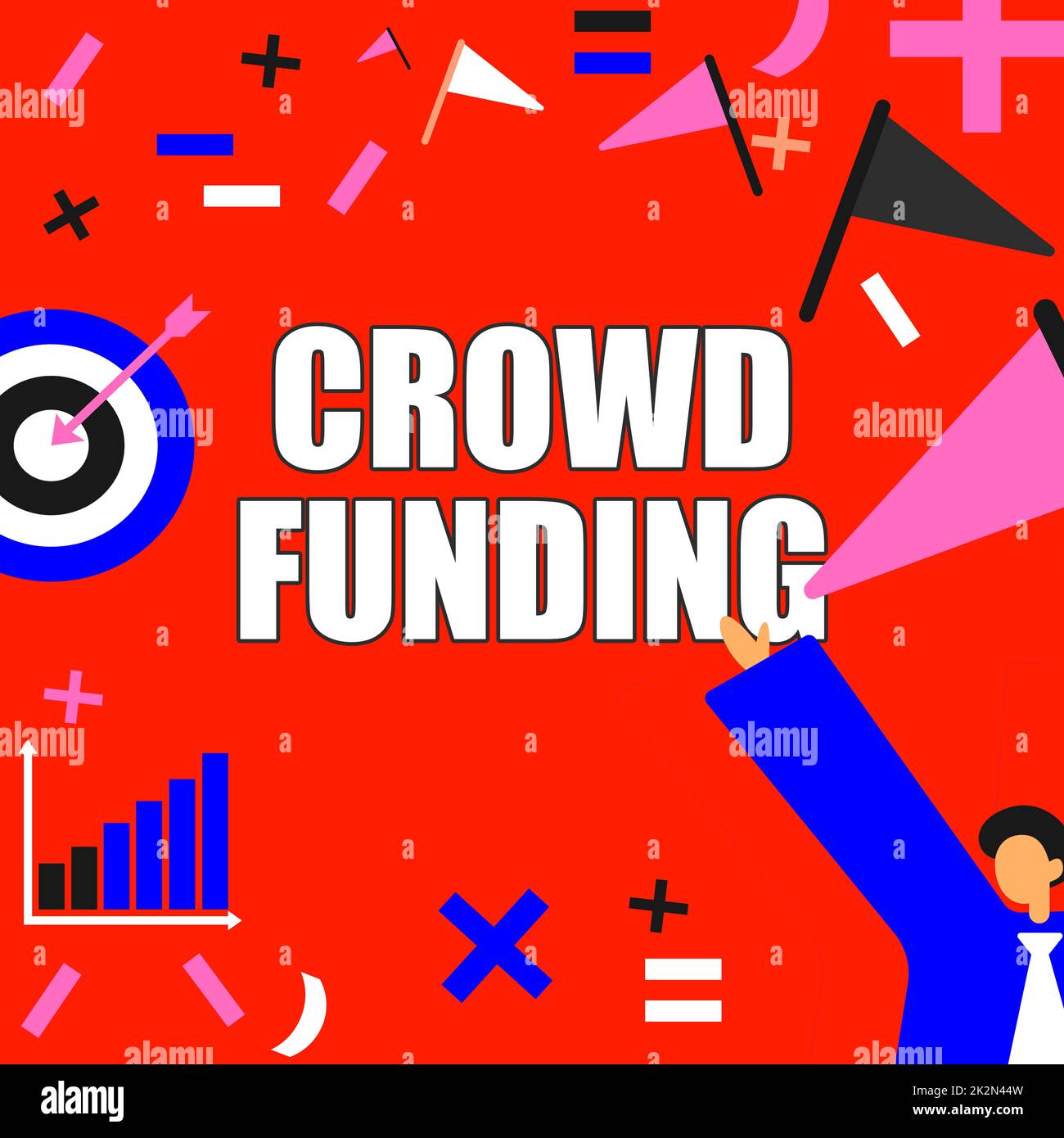 Hand writing sign Crowd Funding. Word for Fundraising Kickstarter ...