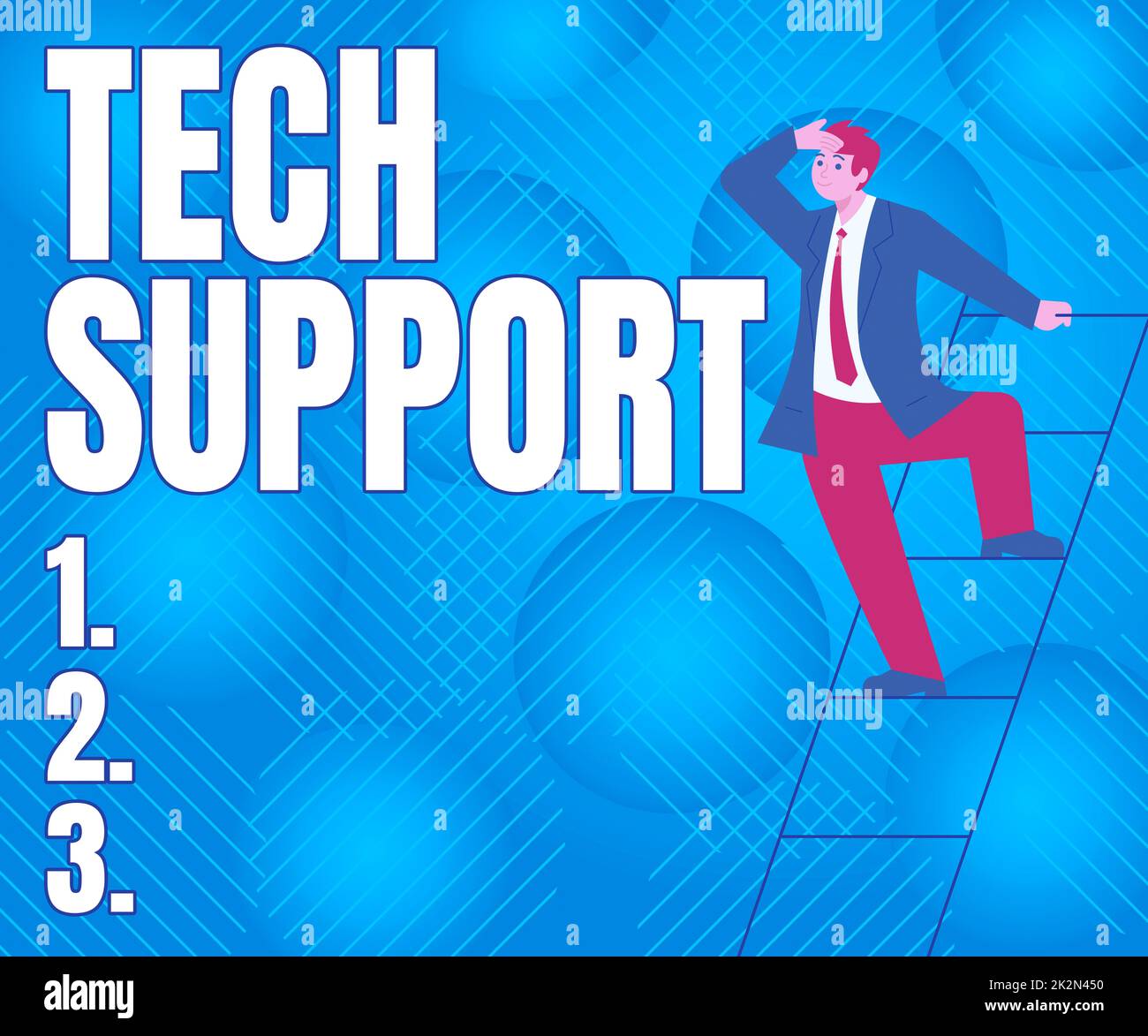 Text caption presenting Tech Support. Concept meaning Assisting ...