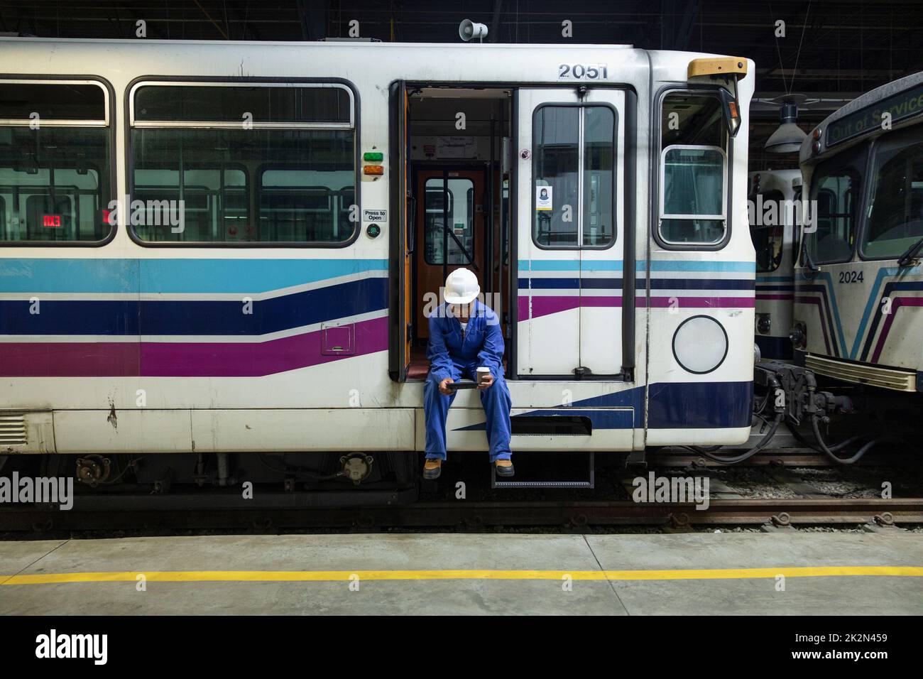 People taking a subway train hi-res stock photography and images - Alamy