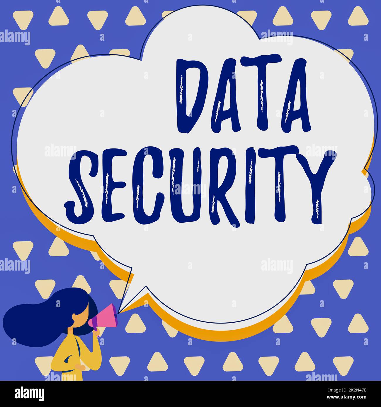 Hand writing sign Data Security. Business approach Confidentiality Disk Encryption Backups ...