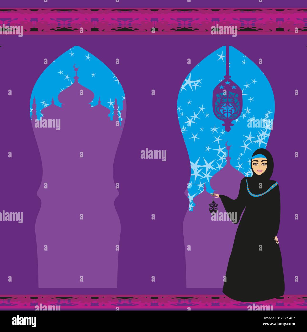 Beautiful muslim women on mosque background Stock Photo - Alamy