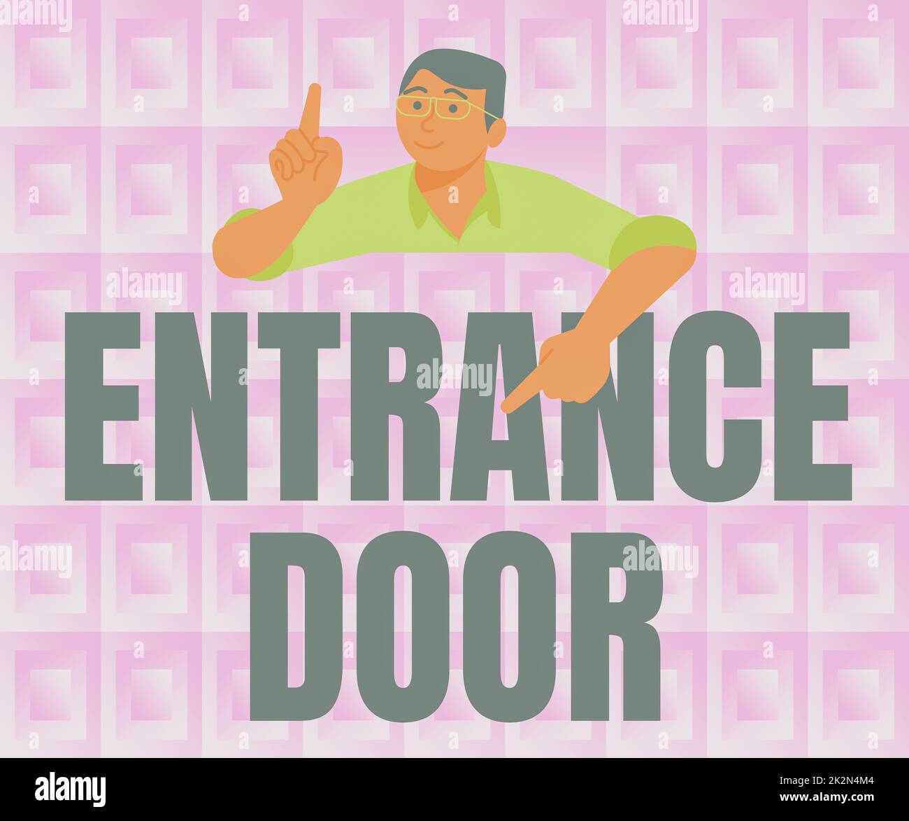 Sign displaying Entrance Door. Internet Concept Way in Doorway Gate ...