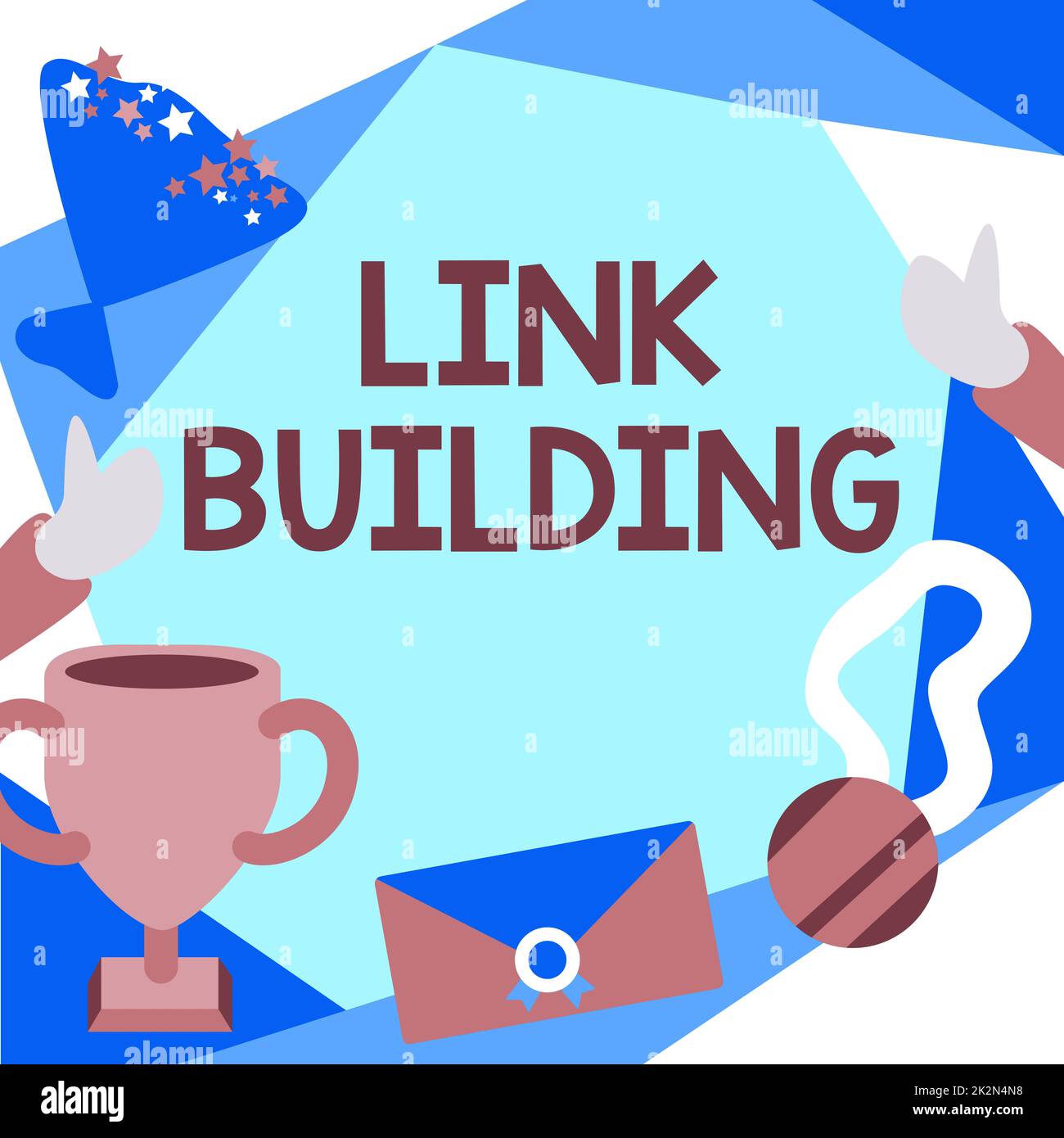 Hand writing sign Link Building. Conceptual photo SEO Term Exchange ...