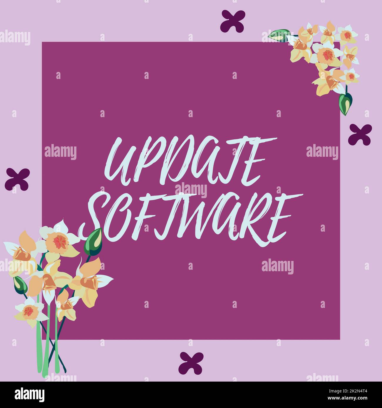Conceptual Display Update Software Business Approach Replacing Program With A Newer Version Of