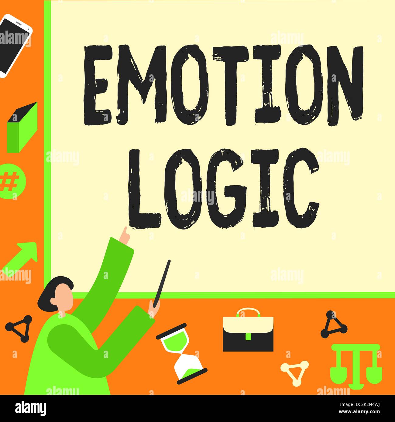 Hand writing sign Emotion Logic. Business overview Heart or Brain Soul ...