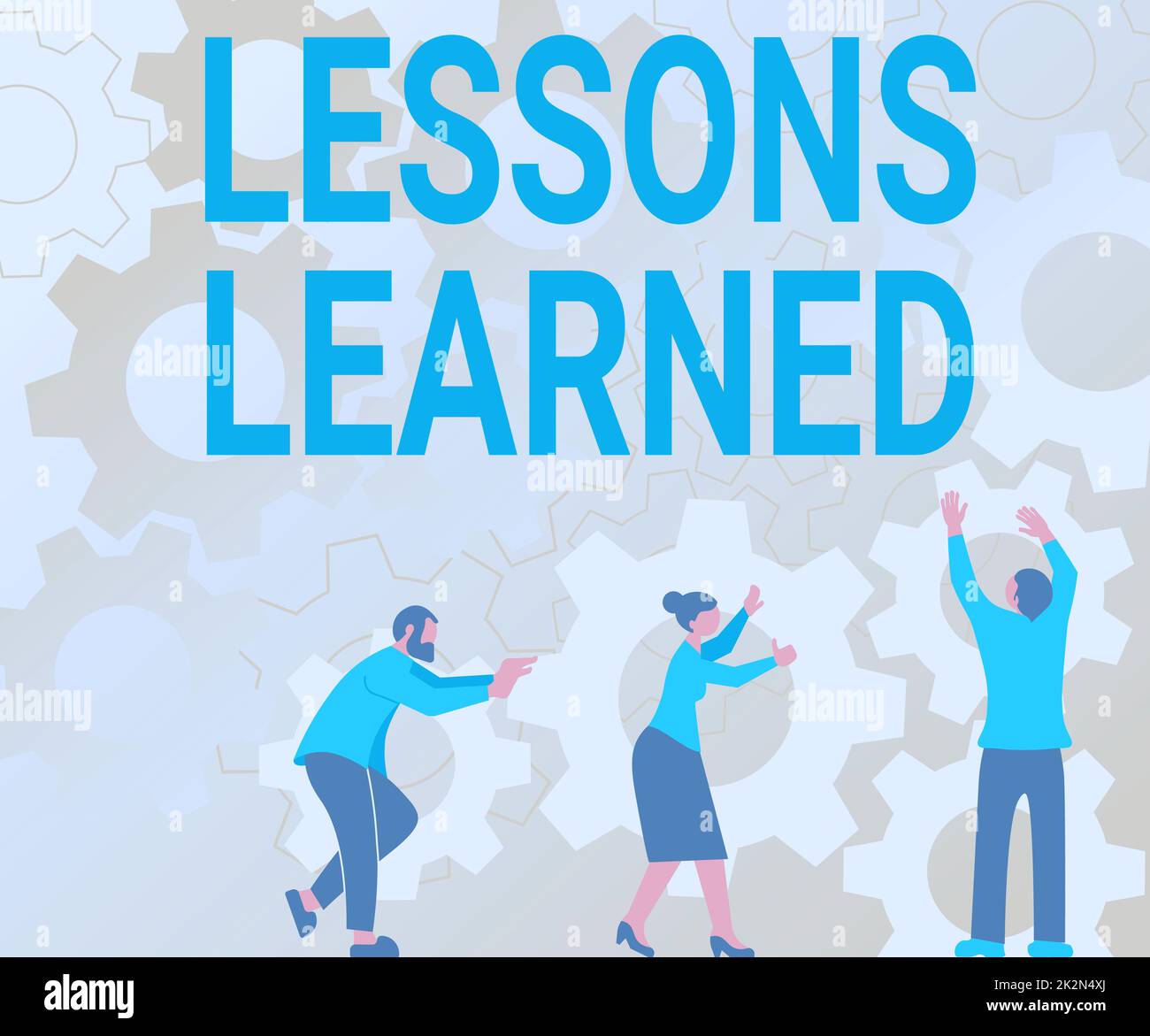 Sign displaying Lessons Learned. Concept meaning Promote share and use ...