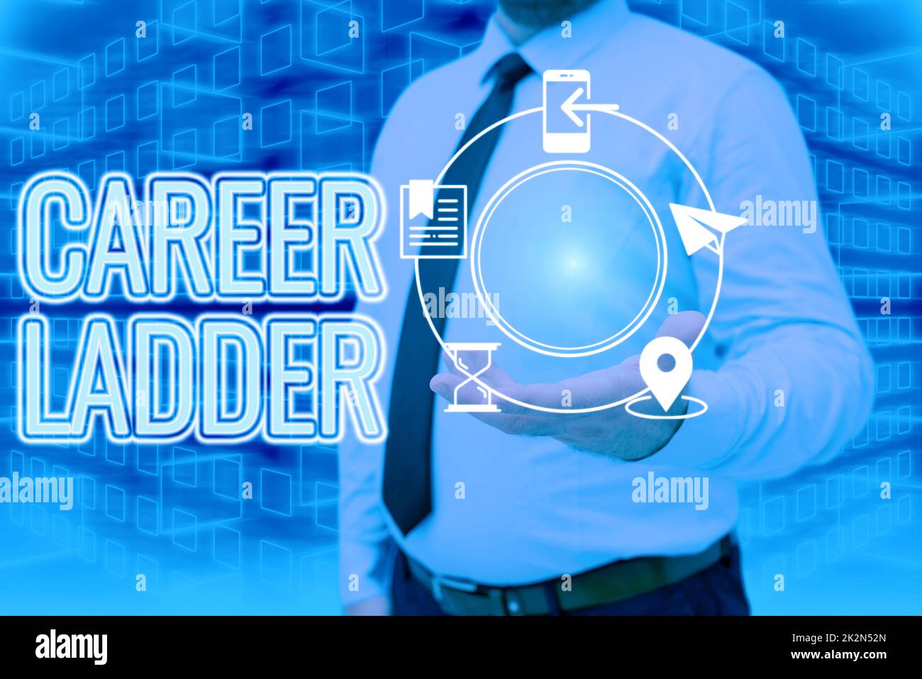 Sign displaying Career Ladder. Conceptual photo Job Promotion ...