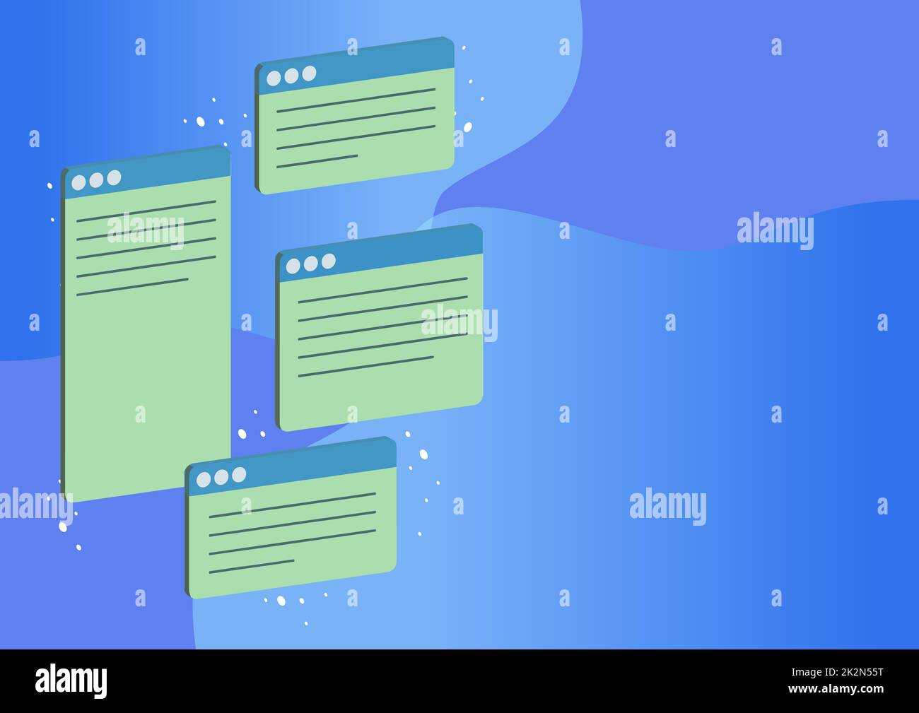 Chat tabs symbolizing successful online communication colleagues ...