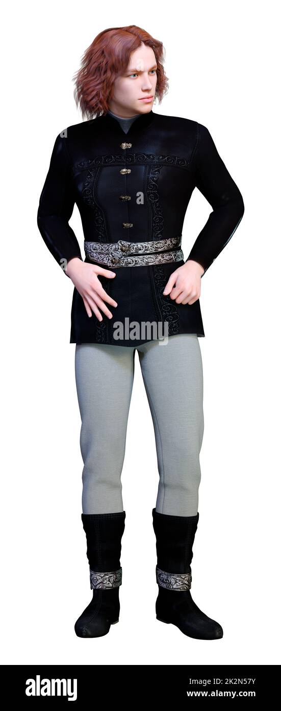 3D Rendering Medieval Prince on White Stock Photo - Alamy