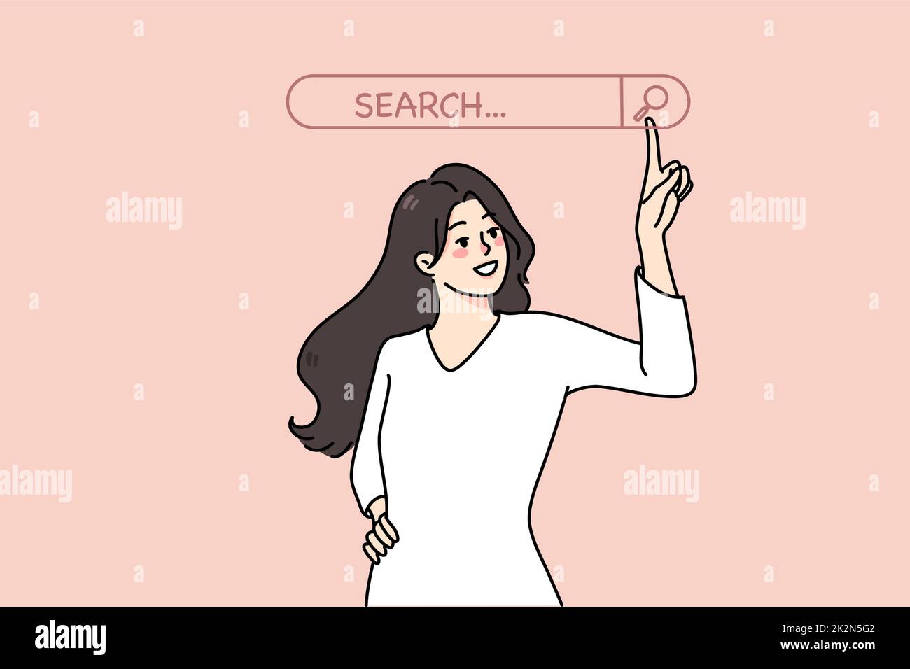 Woman drawing computer network hi-res stock photography and images - Alamy