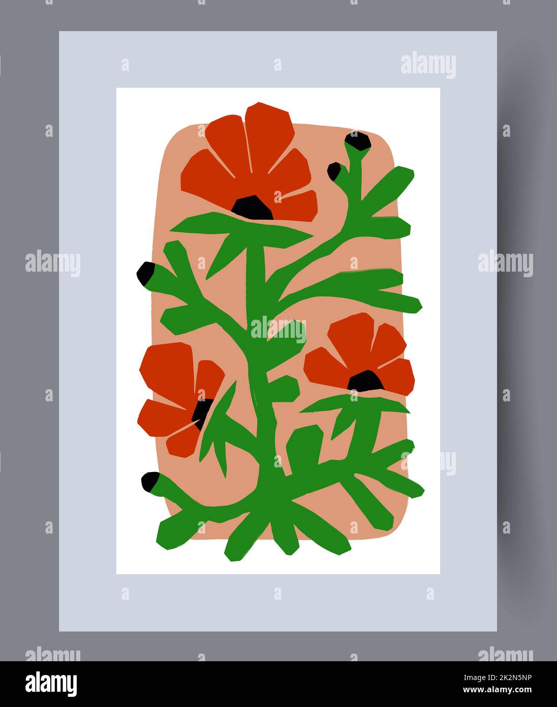 Scandinavian abstract vector print Stock Photo - Alamy