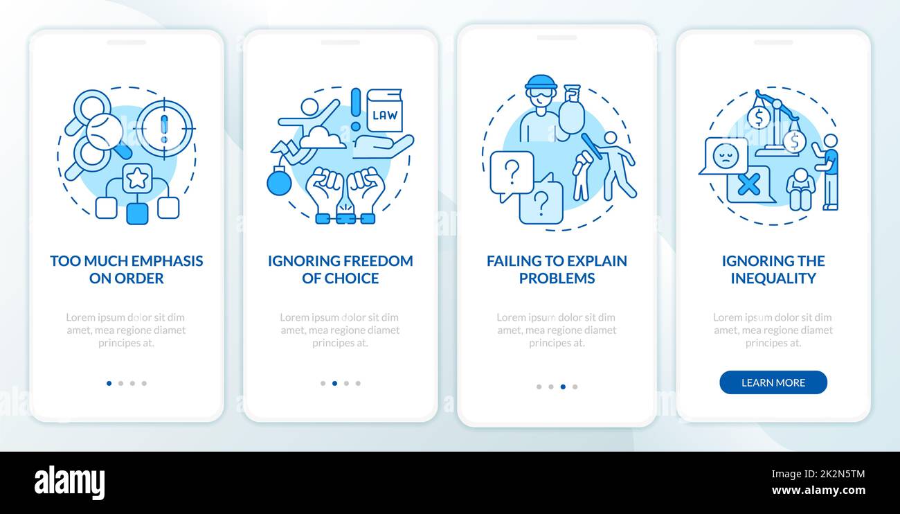 Social institutions disadvantages blue onboarding mobile app screen ...