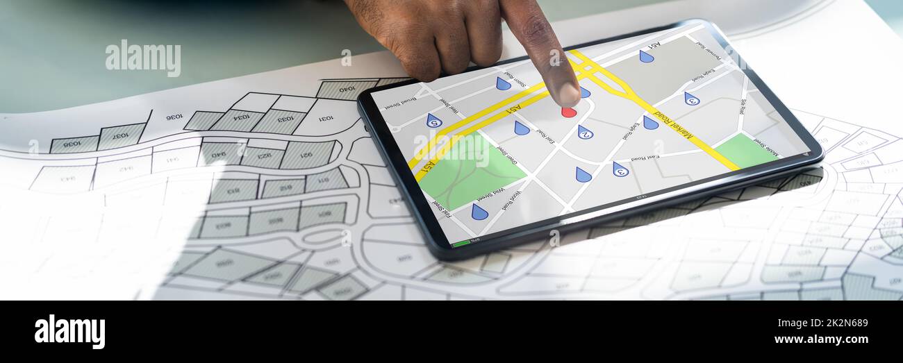 Cadastre Map Plan Stock Photo - Alamy