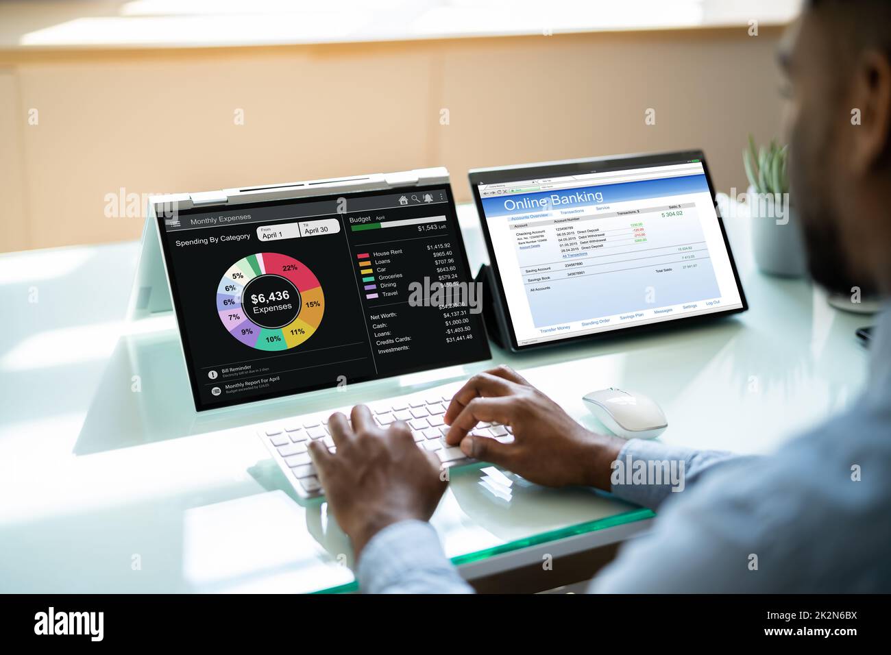 Money Planning Budget Tracker App Stock Photo - Alamy