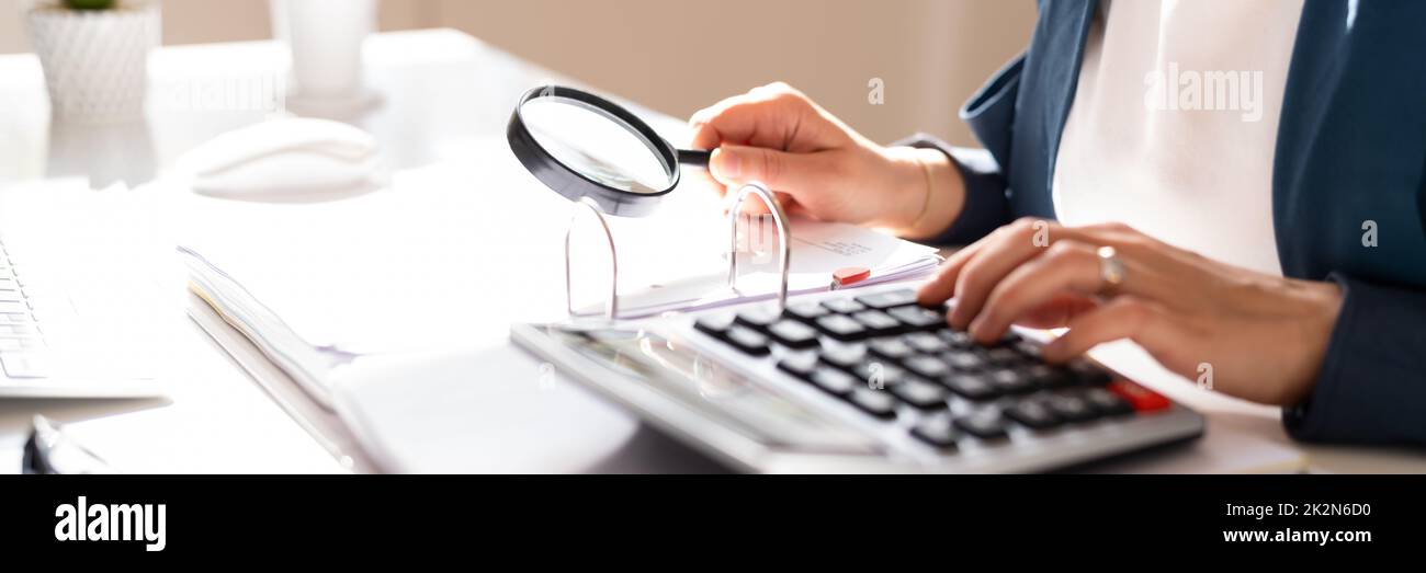 Fraud Investigation And Tax Audit. Investigator Or Auditor Stock Photo ...